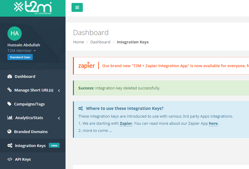 T2M URL Shortener integration with Zapier App to automatic workflow | T2M Blog