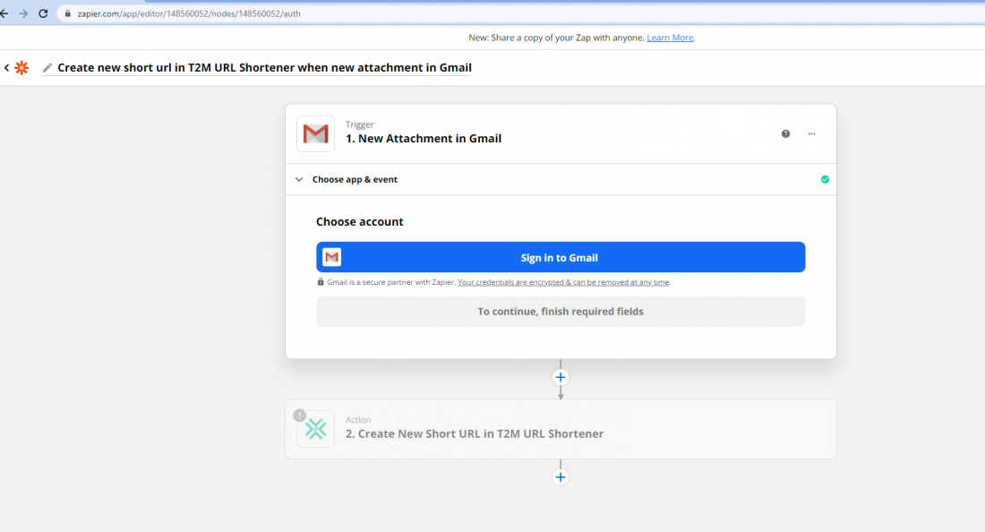T2M URL Shortener integration with Zapier App to automatic workflow | T2M Blog