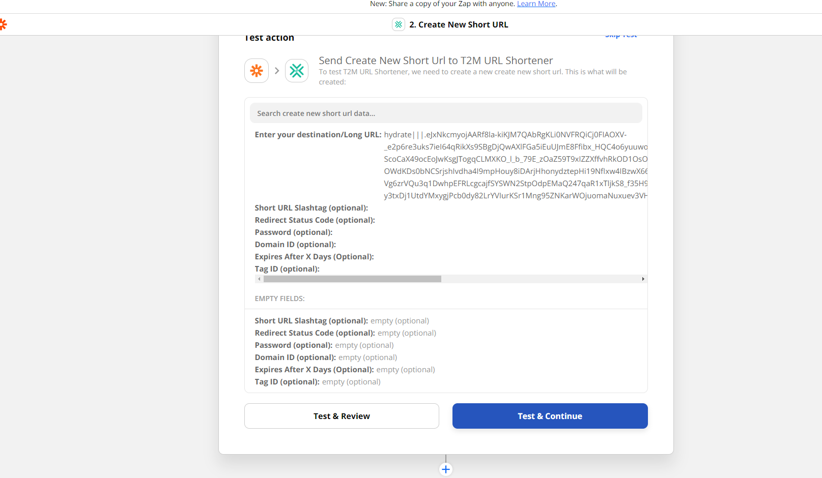 T2M URL Shortener integration with Zapier App to automatic workflow | T2M Blog